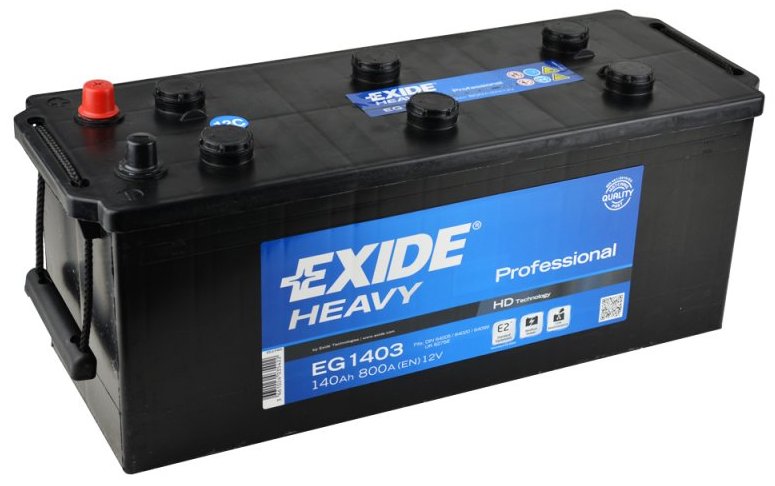autobaterie EXIDE HD 12V / 140Ah / 800A EN