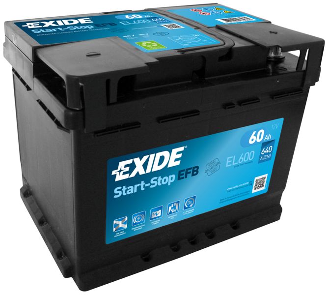 autobaterie EXIDE EFB 12V / 60Ah / 640A EN